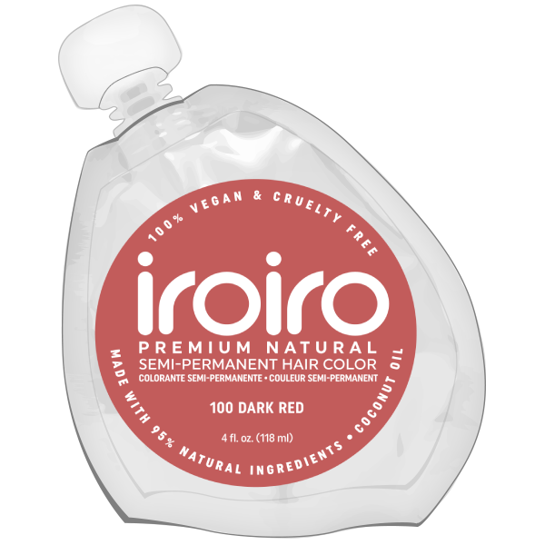 Dark Red - Iroiro Natural Vegan Cruelty-Free Semi-Permanent Hair Color ...