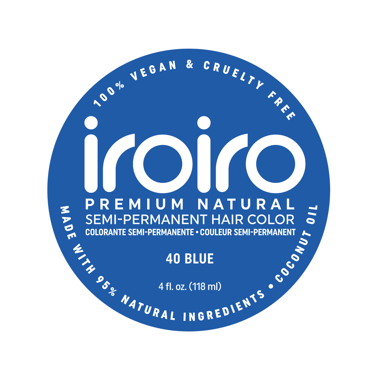 Blue - Iroiro Natural Vegan Cruelty-Free Semi-Permanent Hair Color ...
