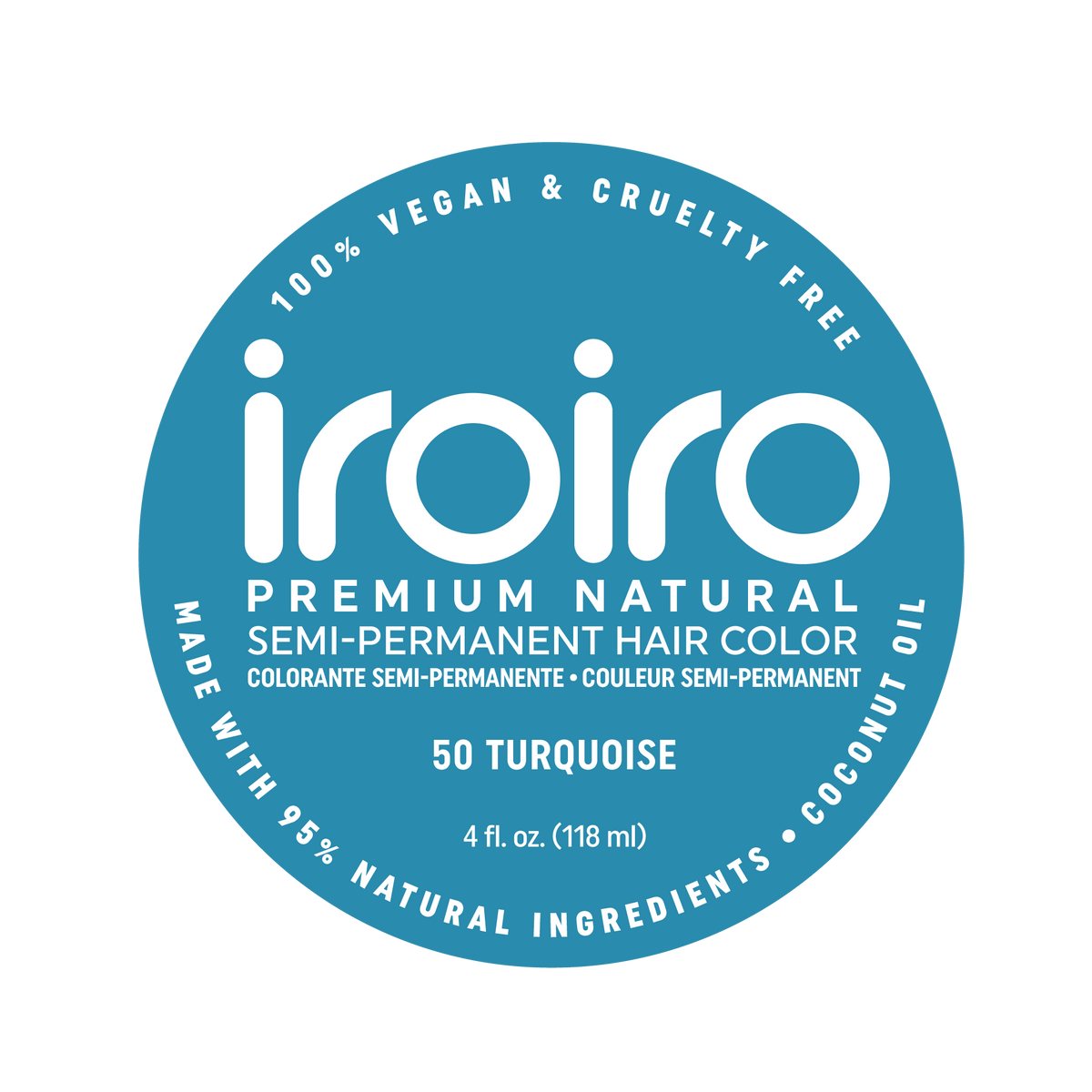 Turquoise - Iroiro Natural Vegan Cruelty-Free Semi-Permanent Hair Color ...