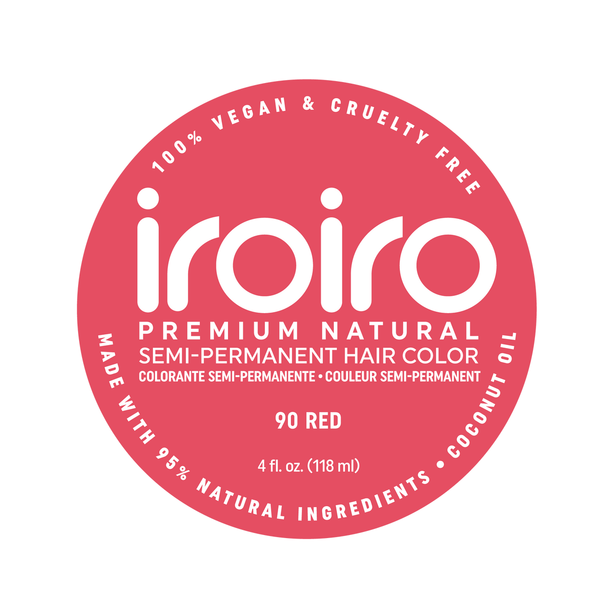 Red - Iroiro Natural Vegan Cruelty-Free Semi-Permanent Hair Color ...